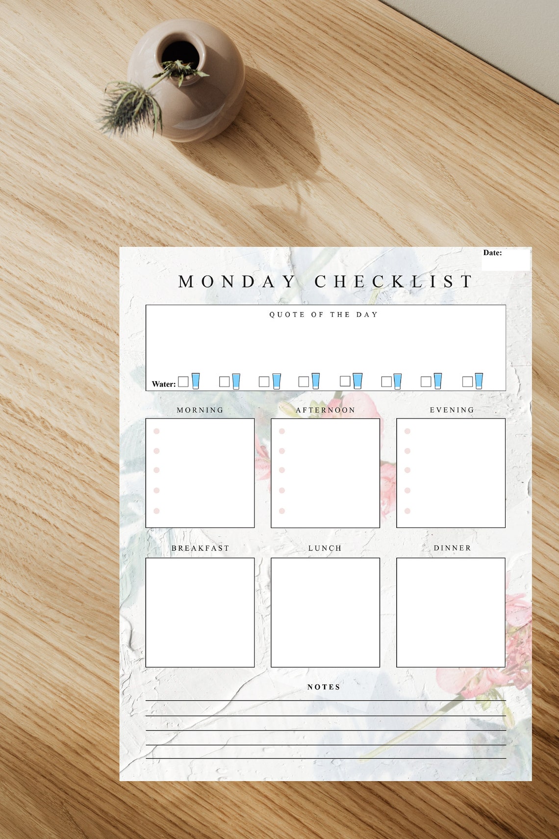 Daily Checklist, 7 Day Planner Checklist - Etsy