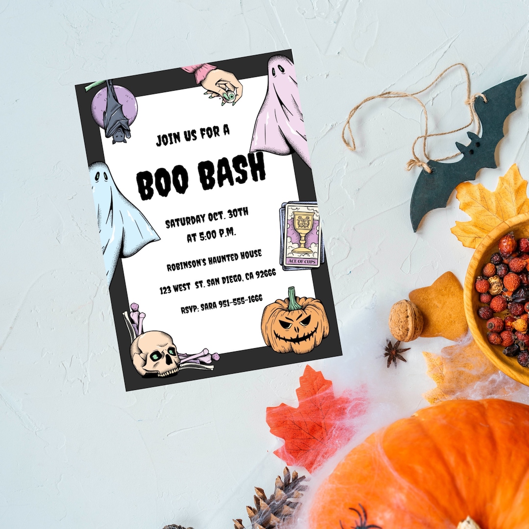 Halloween Party Boo Bash Invitations - Etsy