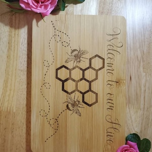 5 Bee Custom Engraved Cutting Boards, Bride to Bee Favors, Game Prizes ...
