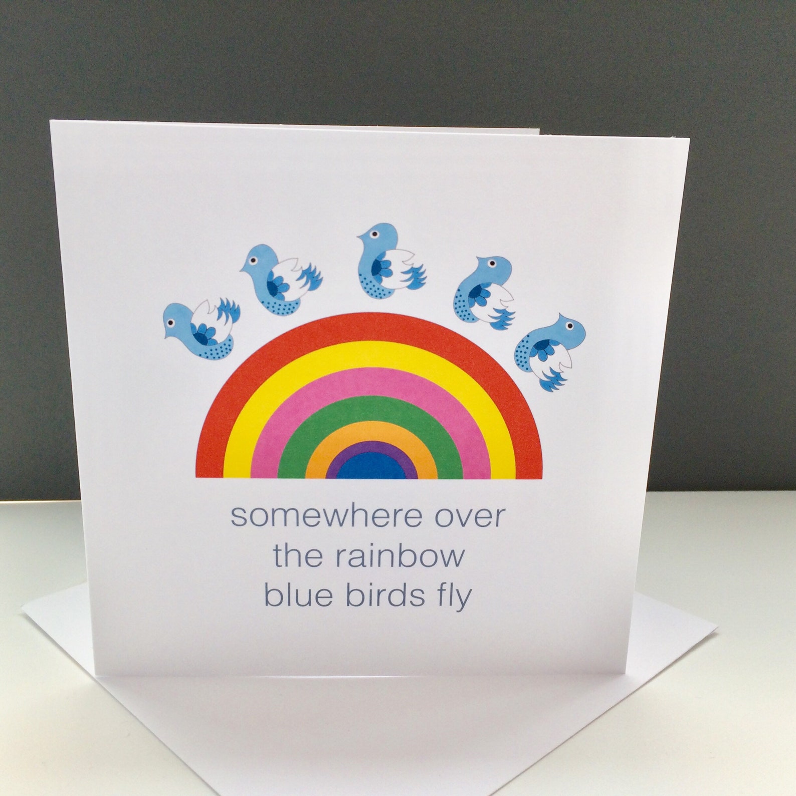 Rainbow Greetings Card - Etsy