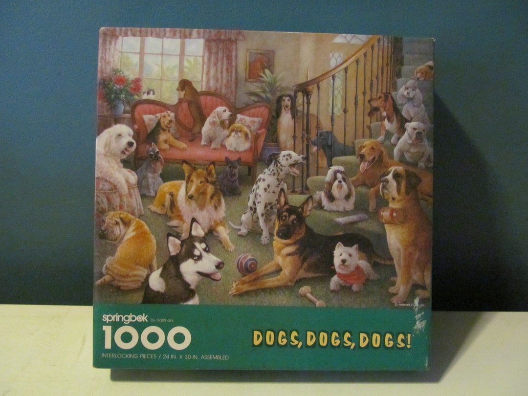 Vintage / Retro Dogs, Dogs, Dogs 1000 Piece Springbok Jigsaw Puzzle ...