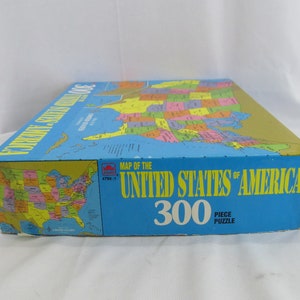 Vintage / Retro 1990 United States of America Map 300 Piece Jigsaw ...