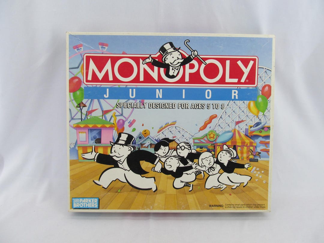 Vintage / Retro 1990 Monopoly Junior the Real Estate Board Game for ...