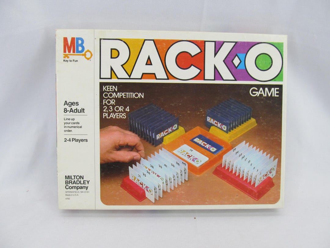 Vintage / Retro 1980 Rack-o / Racko Rack 'em, Stack 'em, & Score Card ...