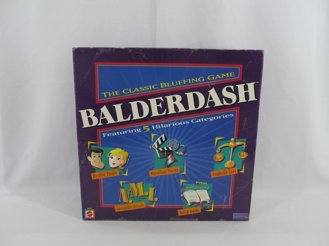 Vintage / Retro 2003 Balderdash the Hilarious Bluffing Party Board Game ...