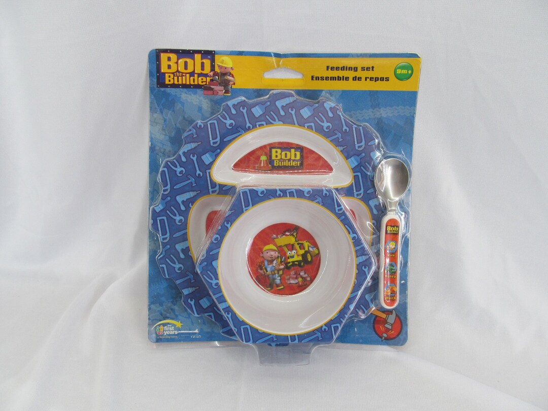 RARE Brand NEW Vintage / Retro Bob the Builder Plate Bowl Spoon Feeding ...