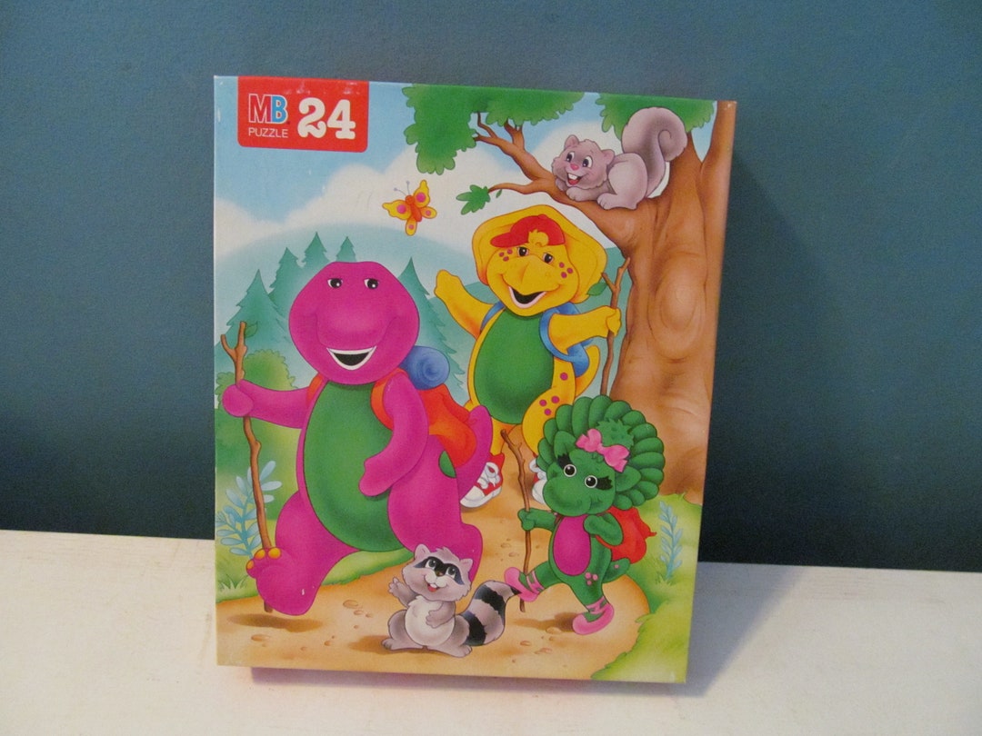 Vintage / Retro Barney 1994 Nature Hike Walk 24 Piece Jigsaw Puzzle by ...