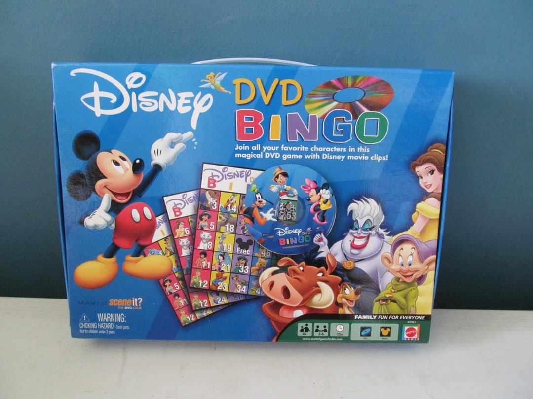 Vintage / Retro Walt Disney's DVD Bingo Game No Reading Necessary Board ...