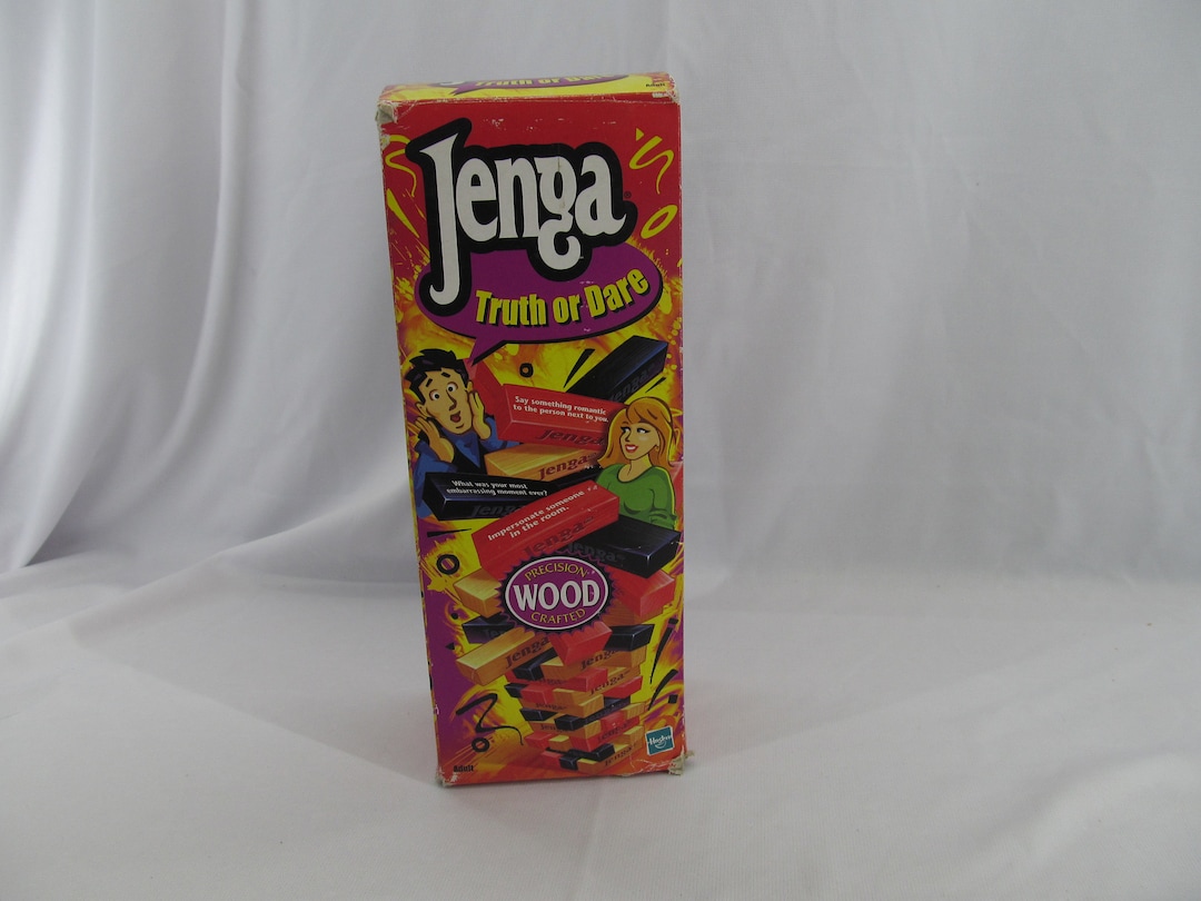 Vintage / Retro 2000 Jenga Truth or Dare Party Game by Milton Bradley ...