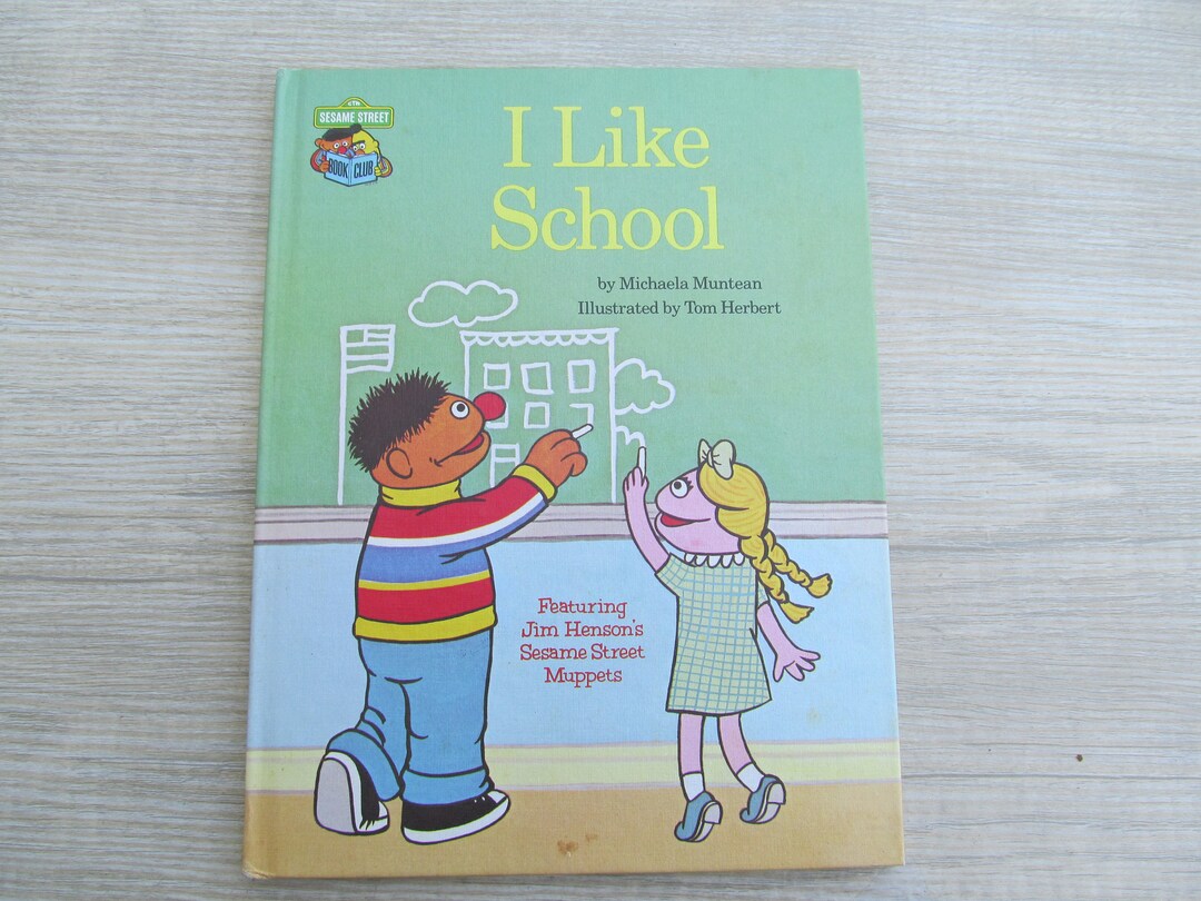 Vintage / Retro 1980 I Like School Sesame Street Book Club Featuring ...