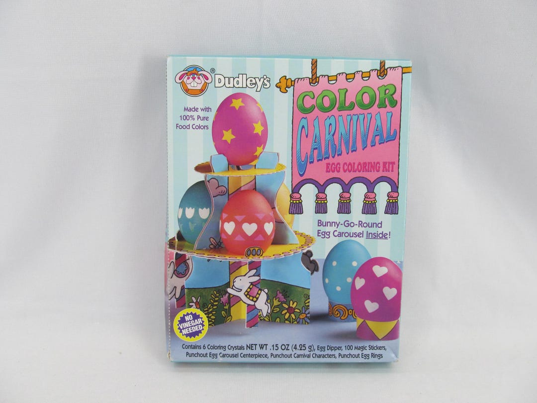 NEW Vintage / Retro 1996 Dudley's Color Carnival Easter Egg Coloring ...