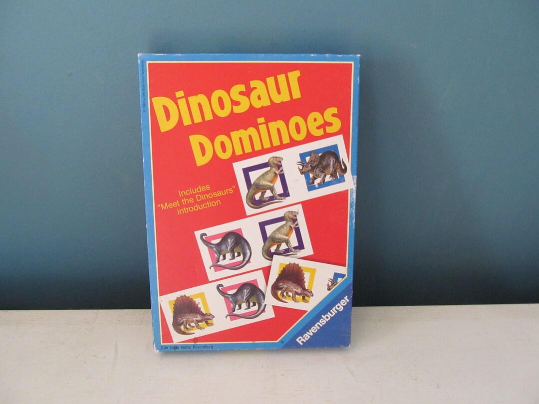 Vintage / Retro 1988 Dinosaur Dominoes Board Game by Ravensburger ...