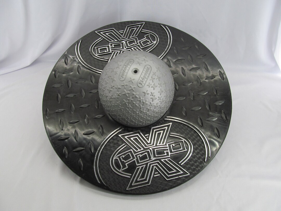 RARE Vintage / Retro Kidpower Pogo X Black and Silver Pogo Ball Toy ...