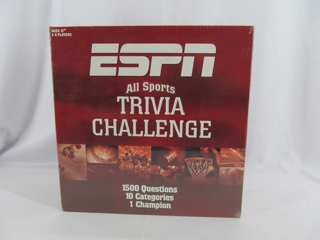 New SEALED Vintage / Retro ESPN All Sports Trivia Challenge Board Game ...