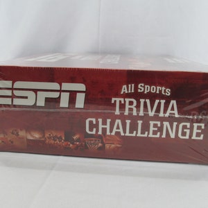 New SEALED Vintage / Retro ESPN All Sports Trivia Challenge Board Game ...