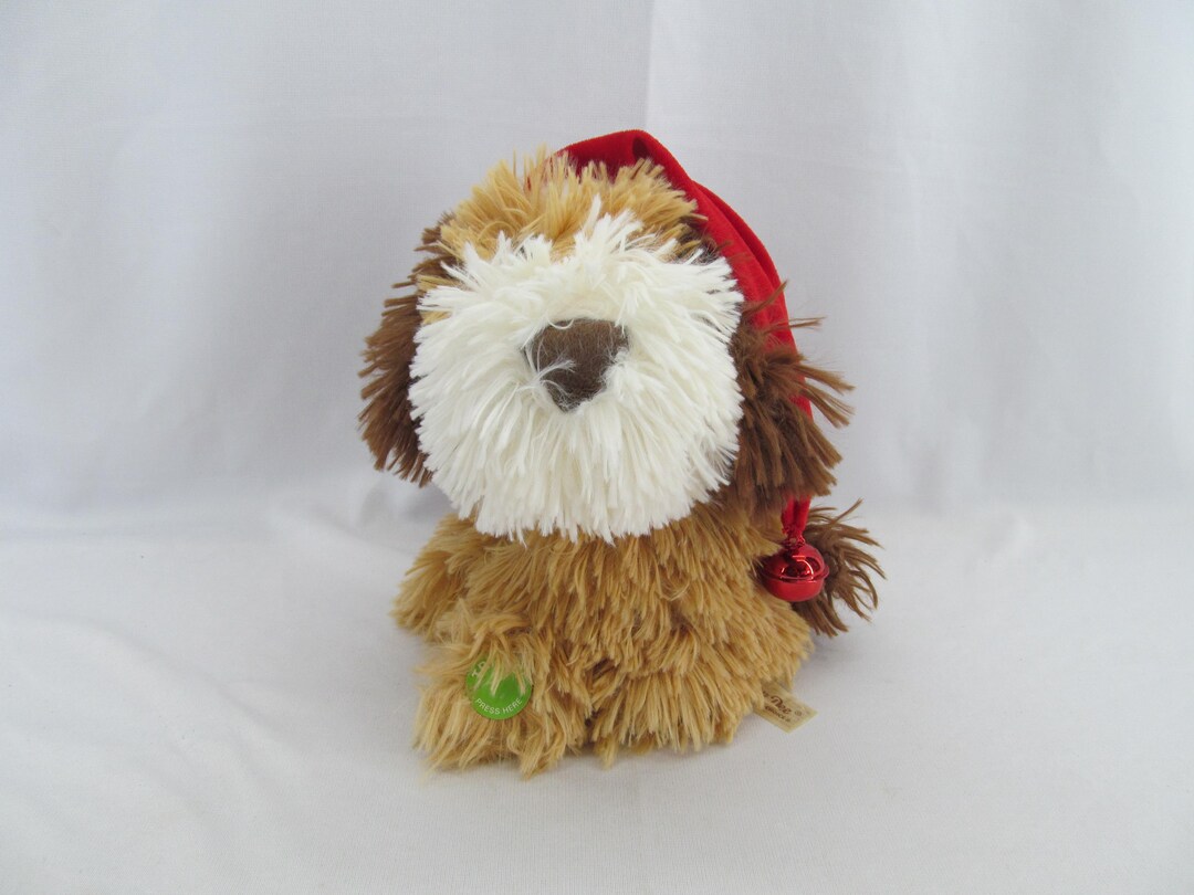 Vintage / Retro Dan Dee Collector's Choice Shaggy Puppy Dog in Santa ...