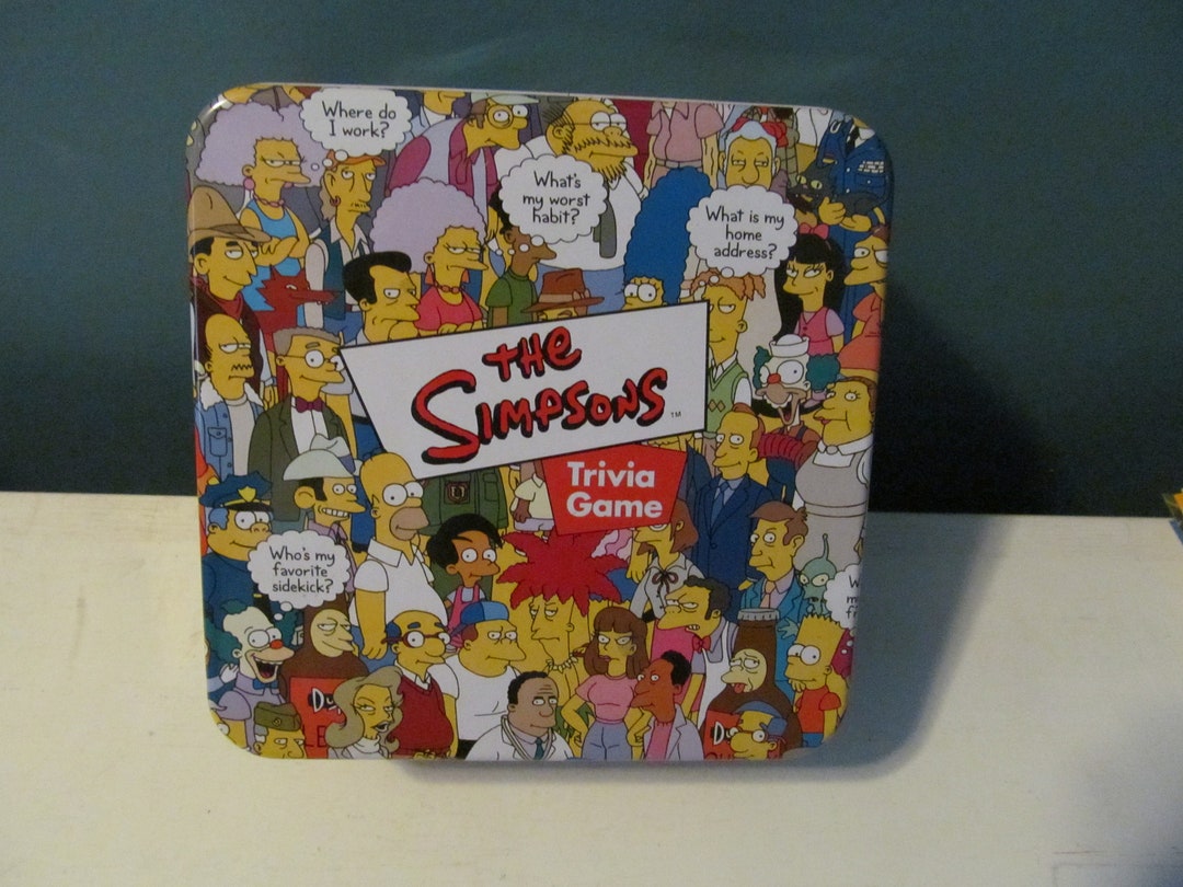 Vintage / Retro the Simpsons Trivia Game Tin by Cardinal - Etsy