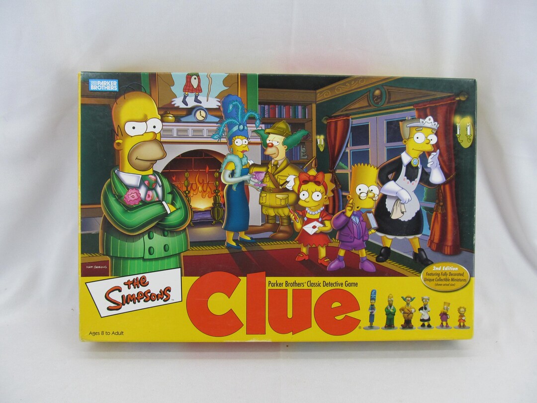 Vintage / Retro the Simpsons Second Edition Clue by Parker Brothers ...