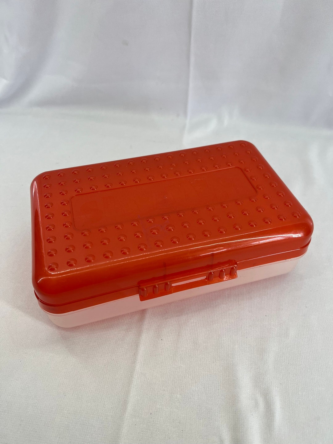 Vintage / Retro Spacemaker Reddish Orange Semi Clear Plastic Pencil ...