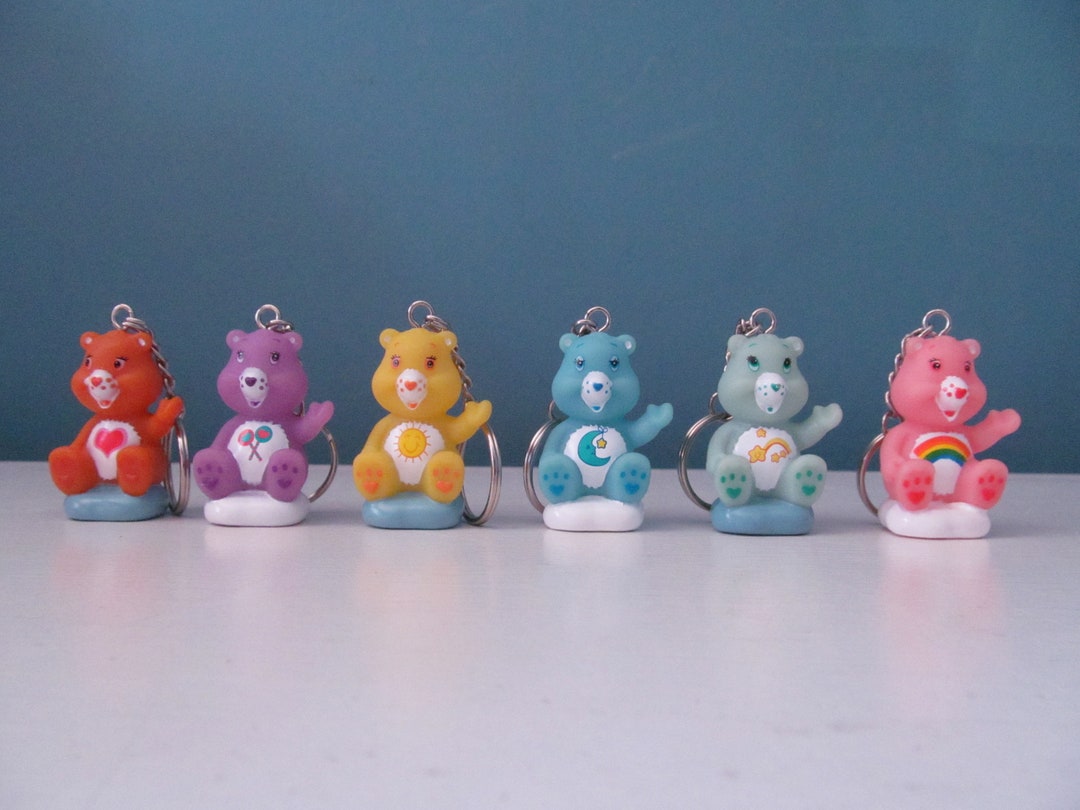 Upcycled Care Bears / Carebears Toy Keychains Upcycle Checkers Game ...