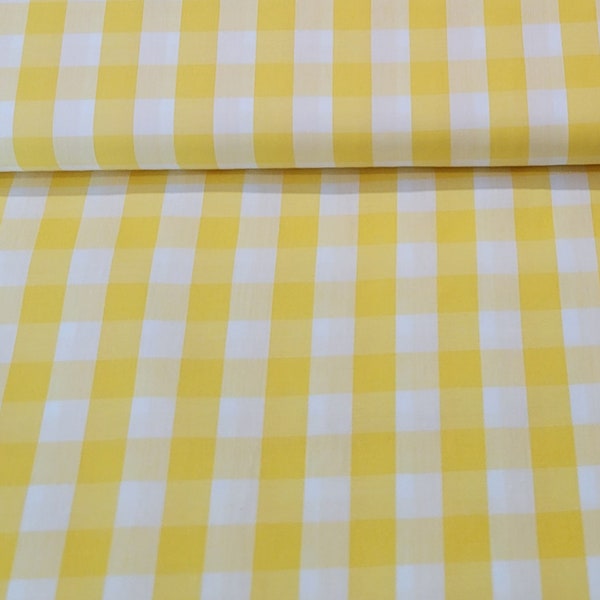 Yellow Buffalo Check Fabric - Etsy