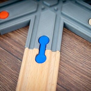 6-ways Star Wooden Train Track Intersection, Compatible With Brio, IKEA ...
