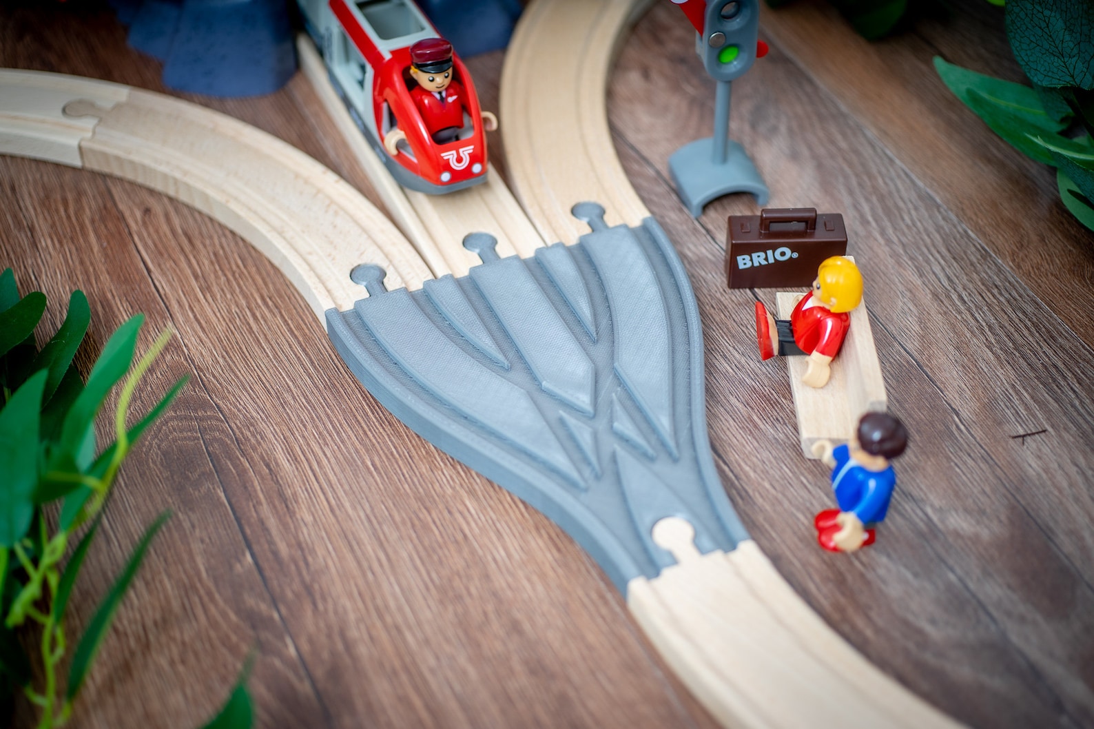 3-ways to 1 Wooden Train Track Intersection Compatible With | Etsy