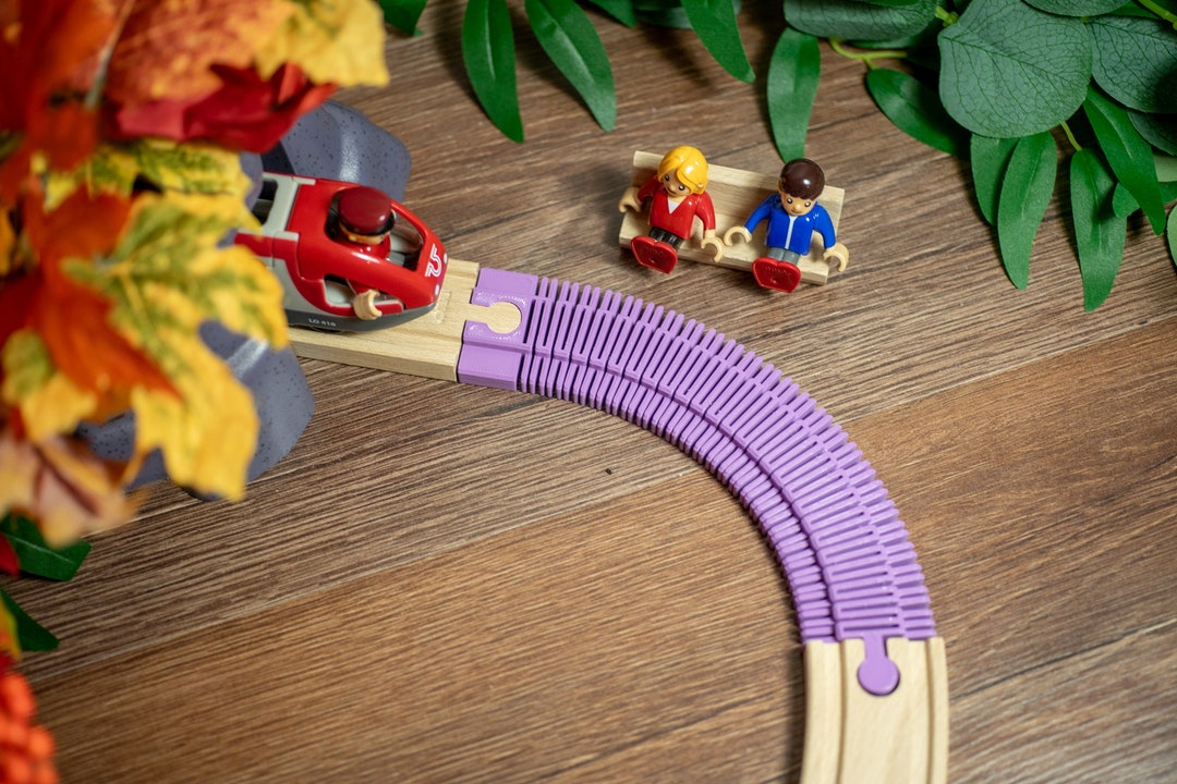 Flexible Wooden Train Track Intersection - Etsy