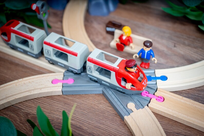 3-ways to 3-ways Wooden Train Track Intersection Compatible - Etsy