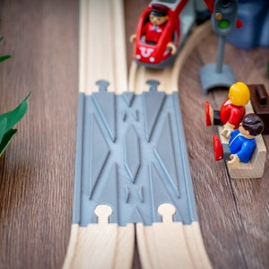 Parallel Wooden Train Track Intersection, Compatible With Brio, IKEA ...