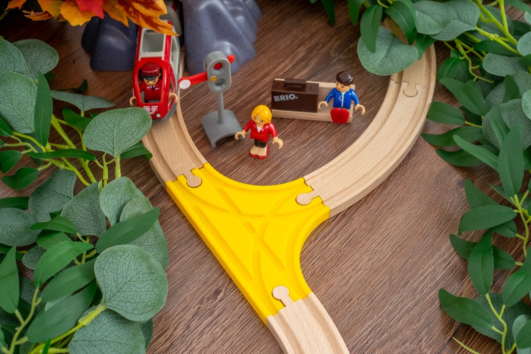3-ways Wooden Train Track T-intersection, Compatible With Brio, IKEA ...