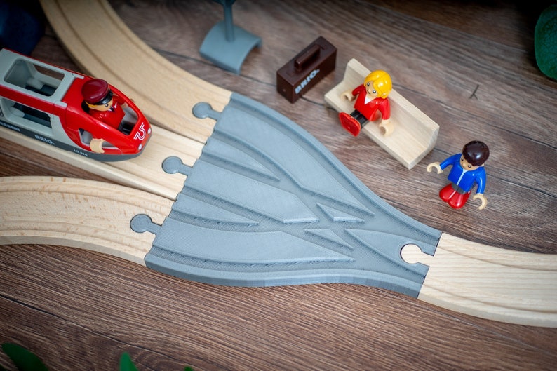 3-ways to 1 Wooden Train Track Intersection Compatible With | Etsy