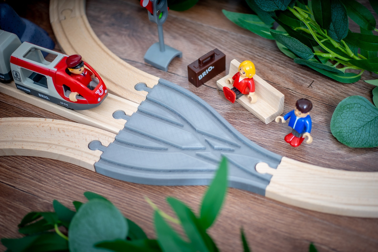 3-ways to 1 Wooden Train Track Intersection Compatible With | Etsy