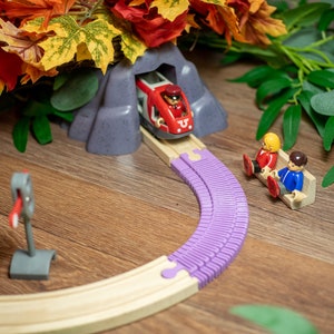 Flexible Wooden Train Track Intersection - Etsy