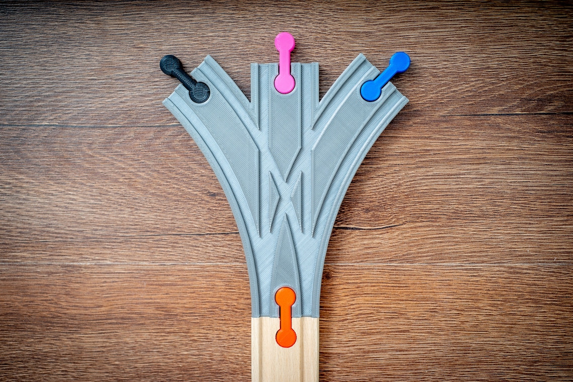 3-ways to 1 Wooden Train Track Intersection Compatible With - Etsy