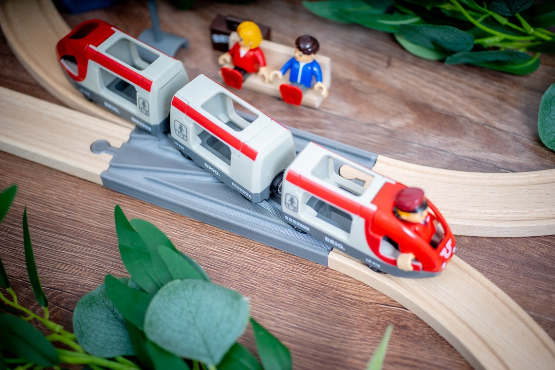 Parallel Wooden Train Track Intersection Compatible With | Etsy