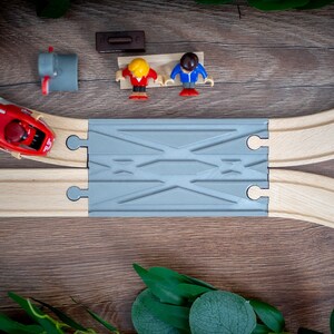 Parallel Wooden Train Track Intersection, Compatible With Brio, IKEA ...