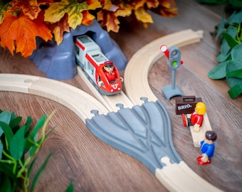 5-ways to 1 Wooden Train Track Intersection Compatible With | Etsy