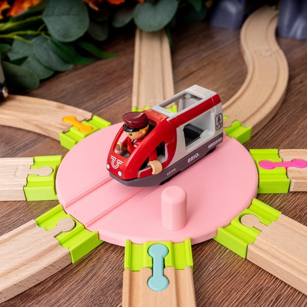 Wooden Train Turntable - Etsy