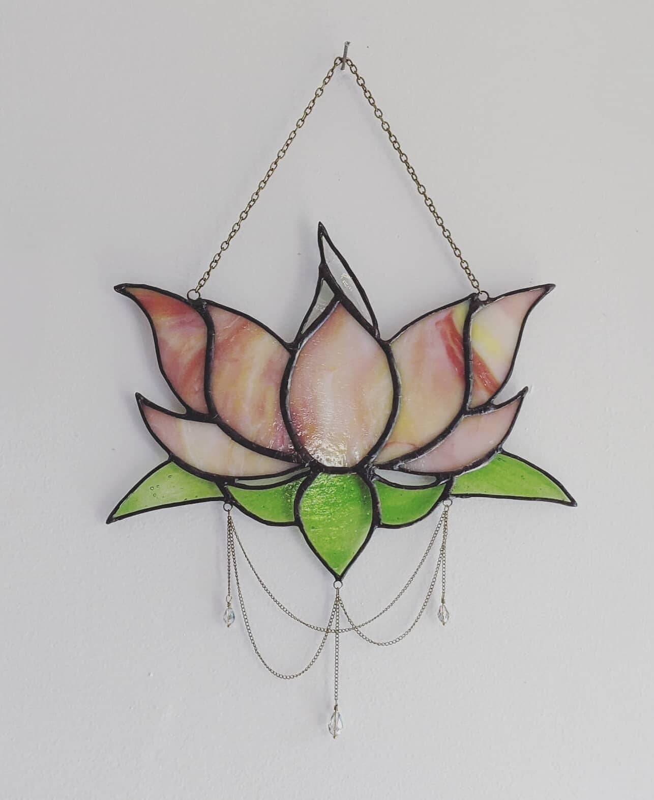 Stained Glass Lotus Flower - Etsy