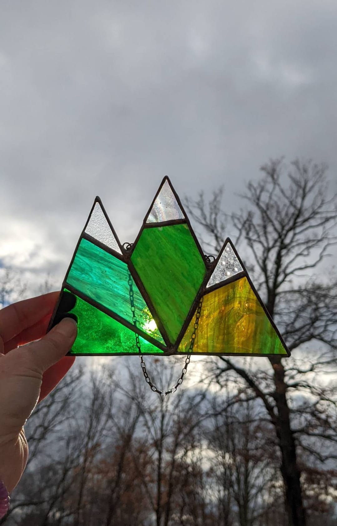Stained Glass Mountain Range - Etsy