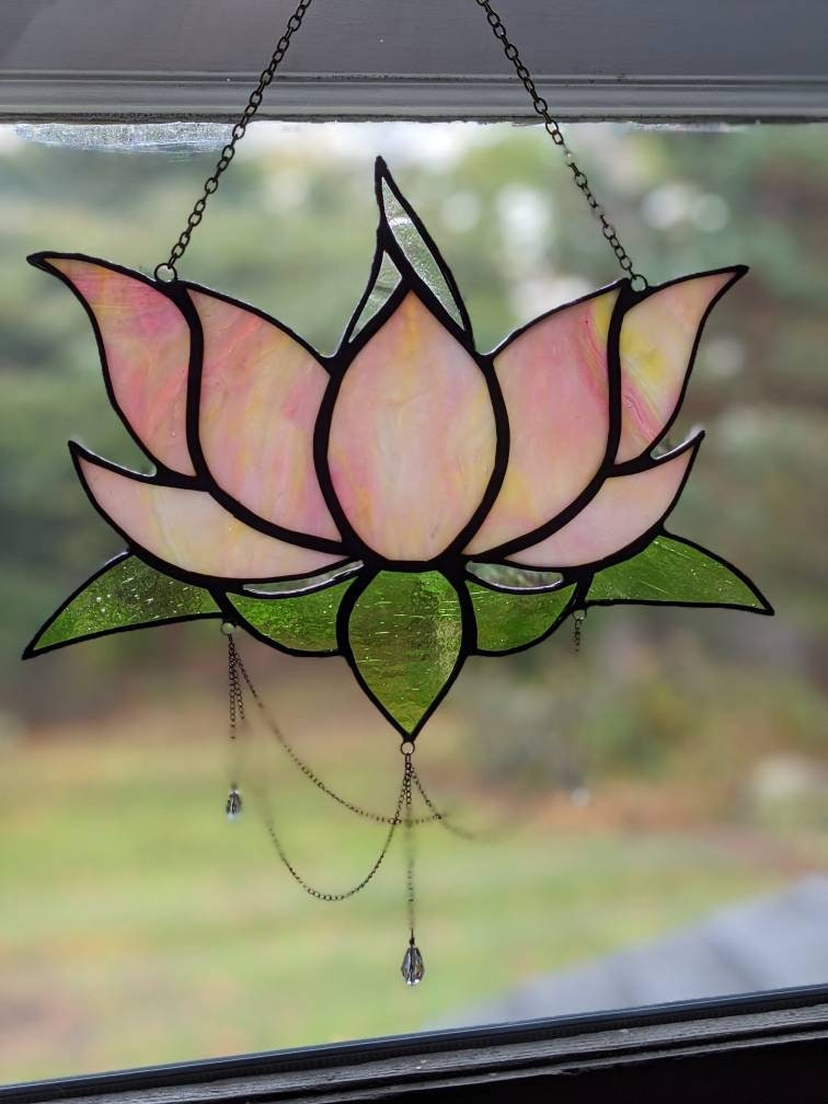 Stained Glass Lotus Flower - Etsy