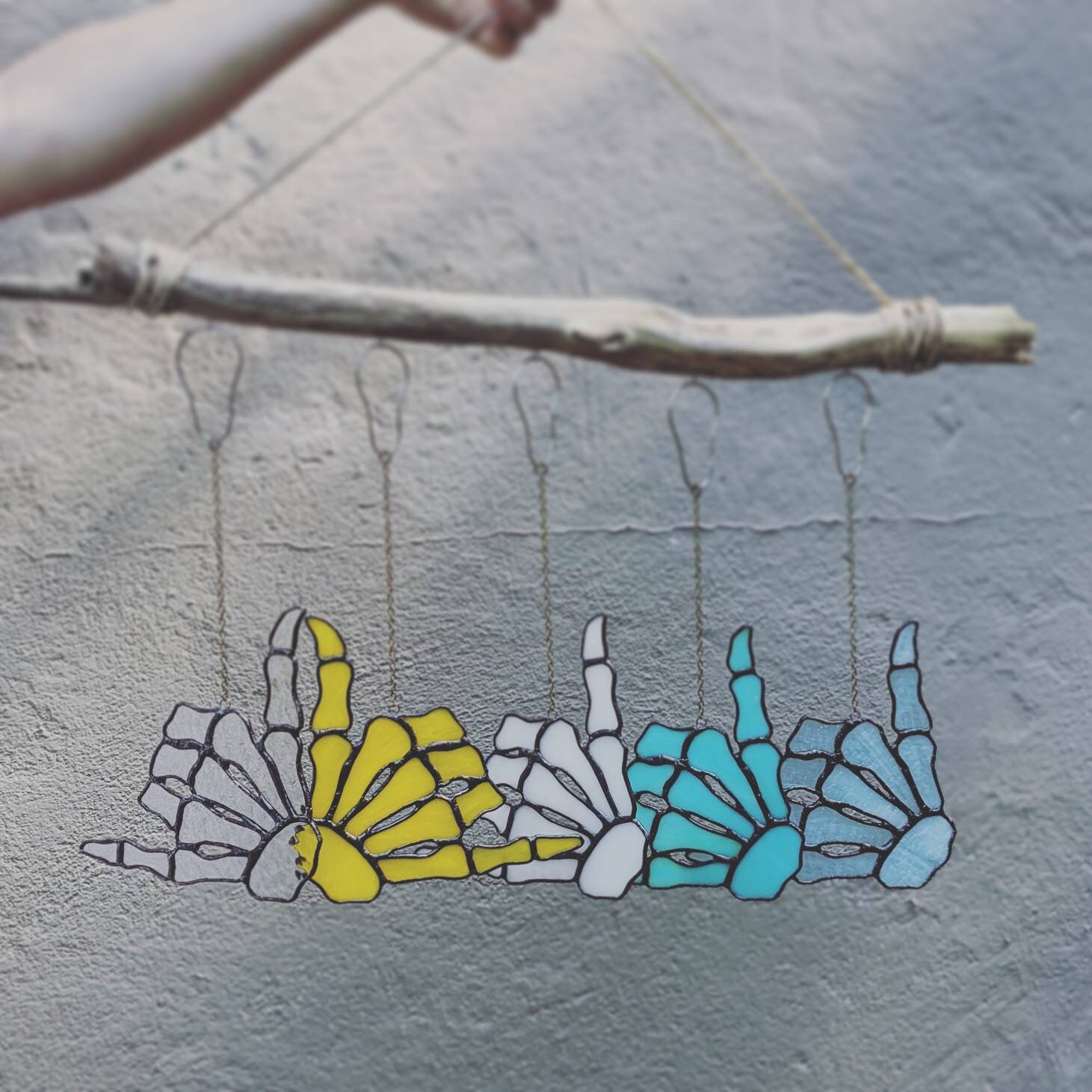 Stained Glass Bone Shaka - Etsy