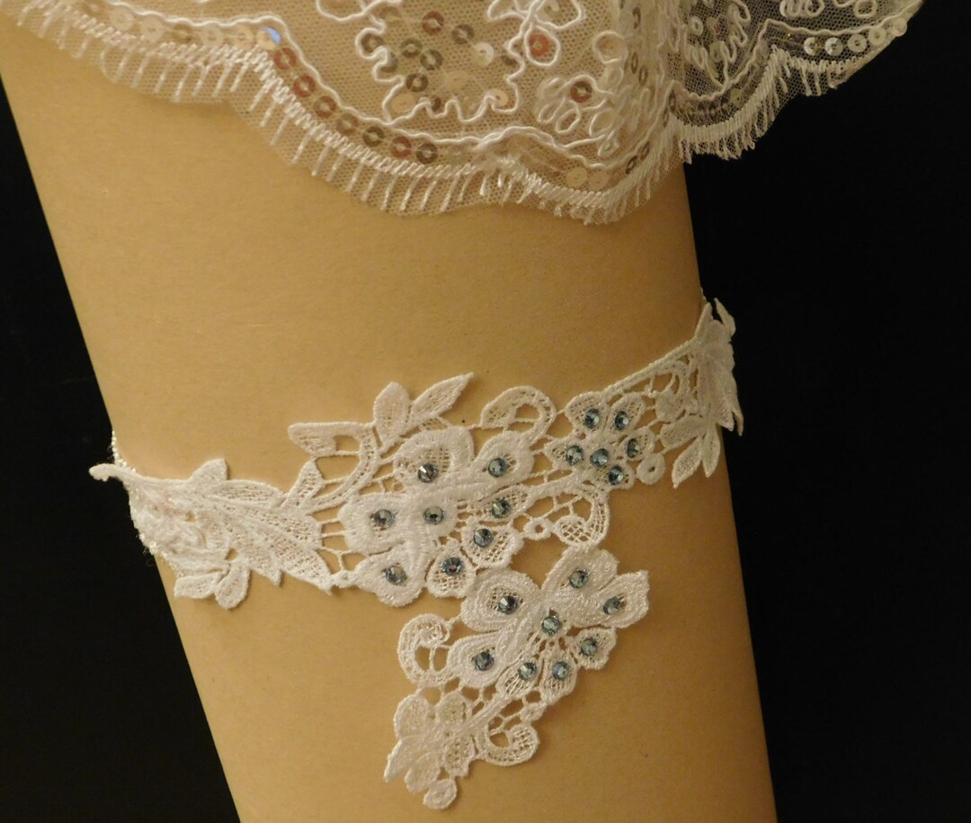 Something Blue Bridal Garter Wedding Garter Something Blue Stretchy ...