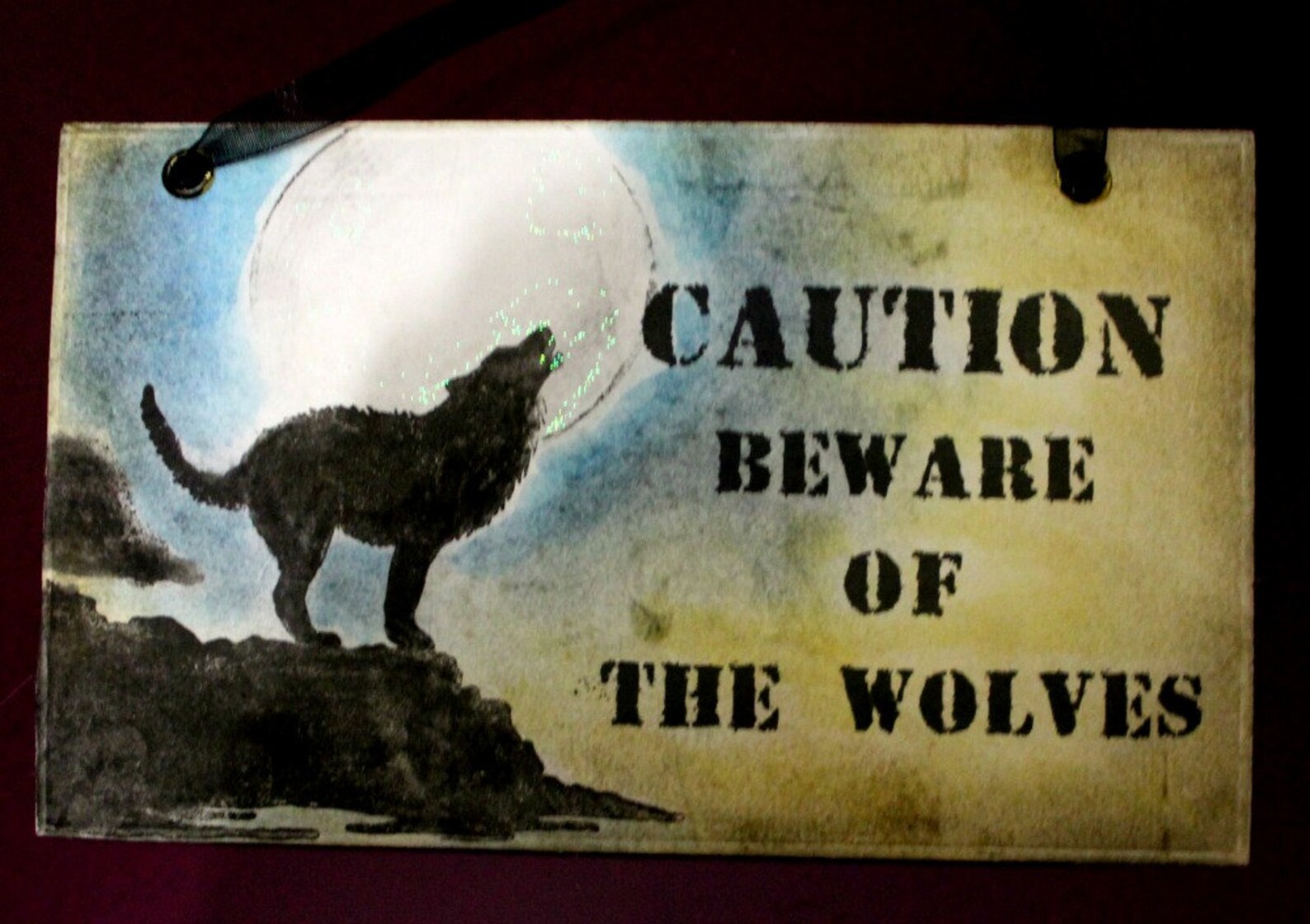 Beware of the Wolves Halloween Caution Sign/prop 2 - Etsy UK
