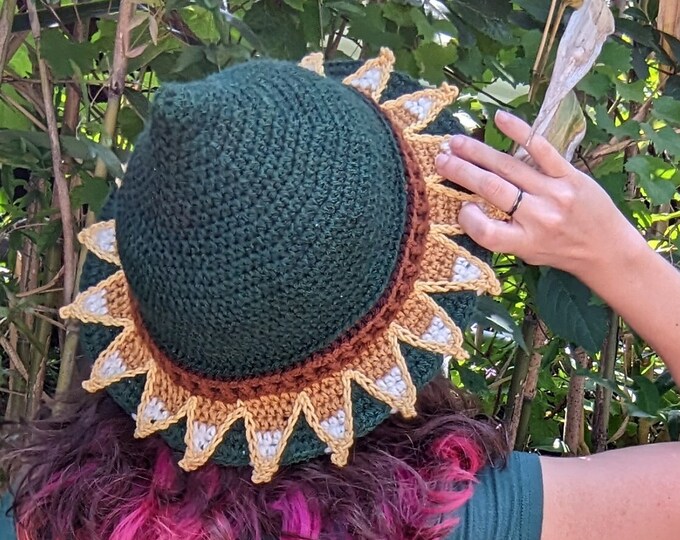 Hyrule Adventure / Petal Belle Pixie Hat / Brimmed Pointed Crochet Hat ...
