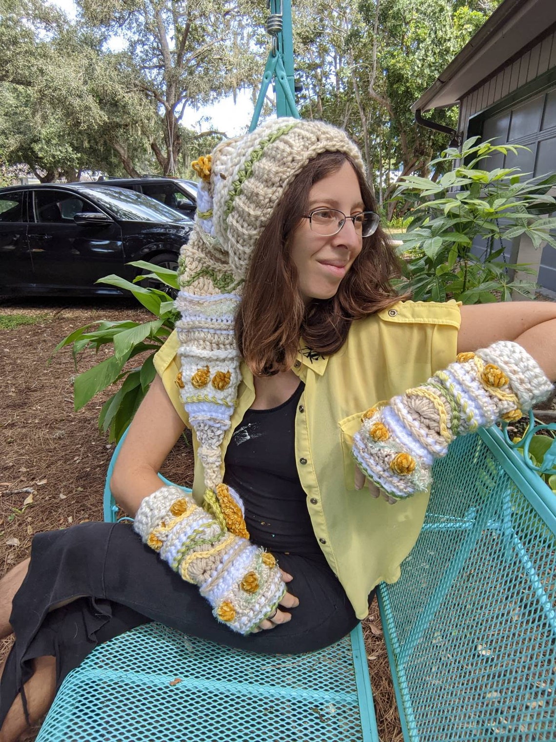 Pattern Pack: Fae Elf Hood Beanie and Fingerless Gloves / 3 - Etsy