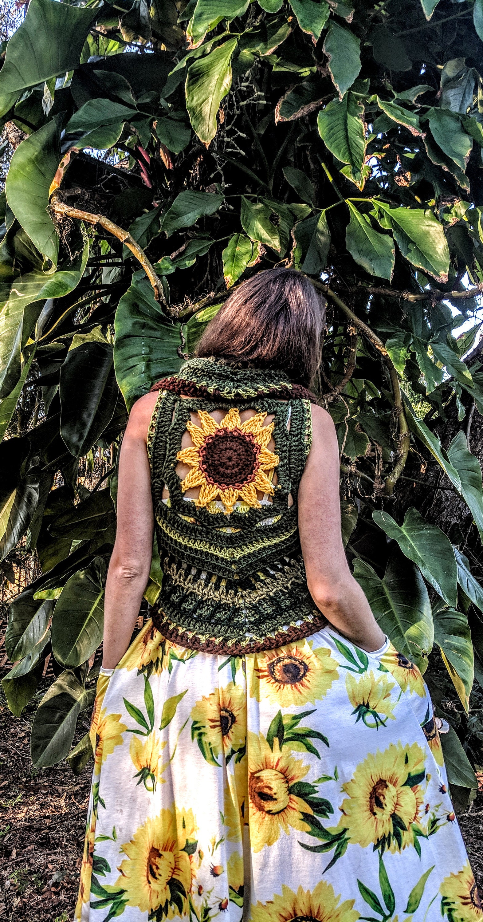 Pattern: Sunflower Mandala Vest / Circle Vest / Crochet Top / | Etsy