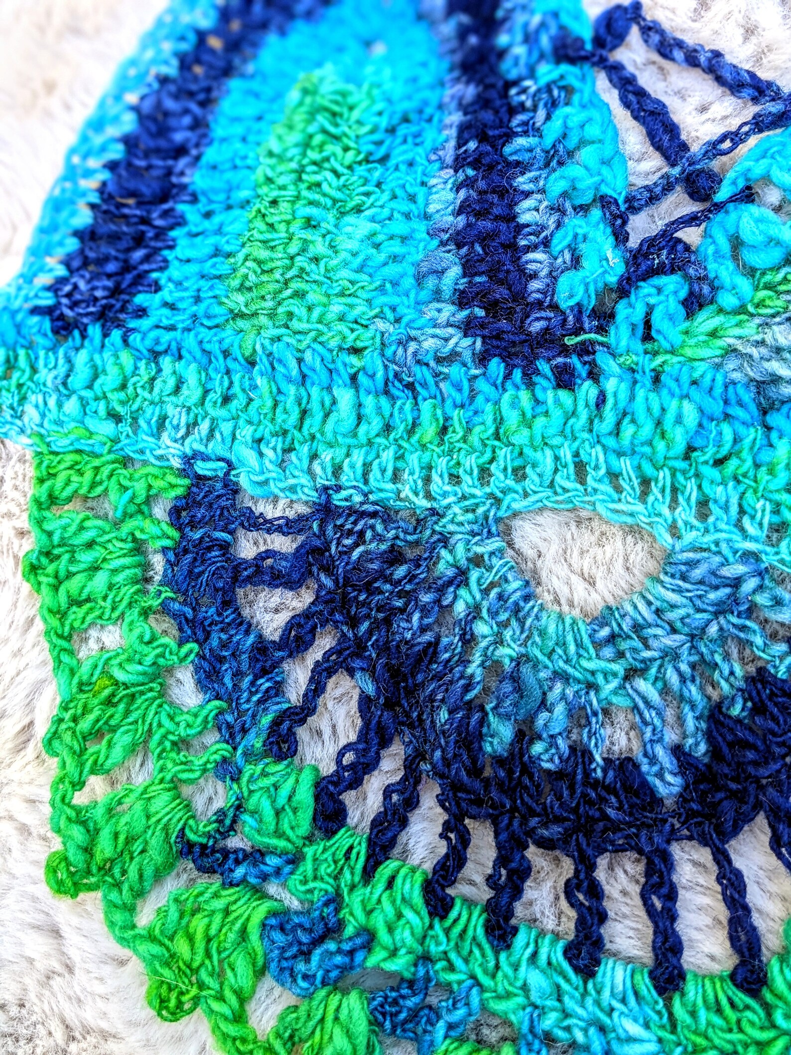 Sirens Call Crochet Mandala Halter / Hand Spun Hand Dyed Art - Etsy