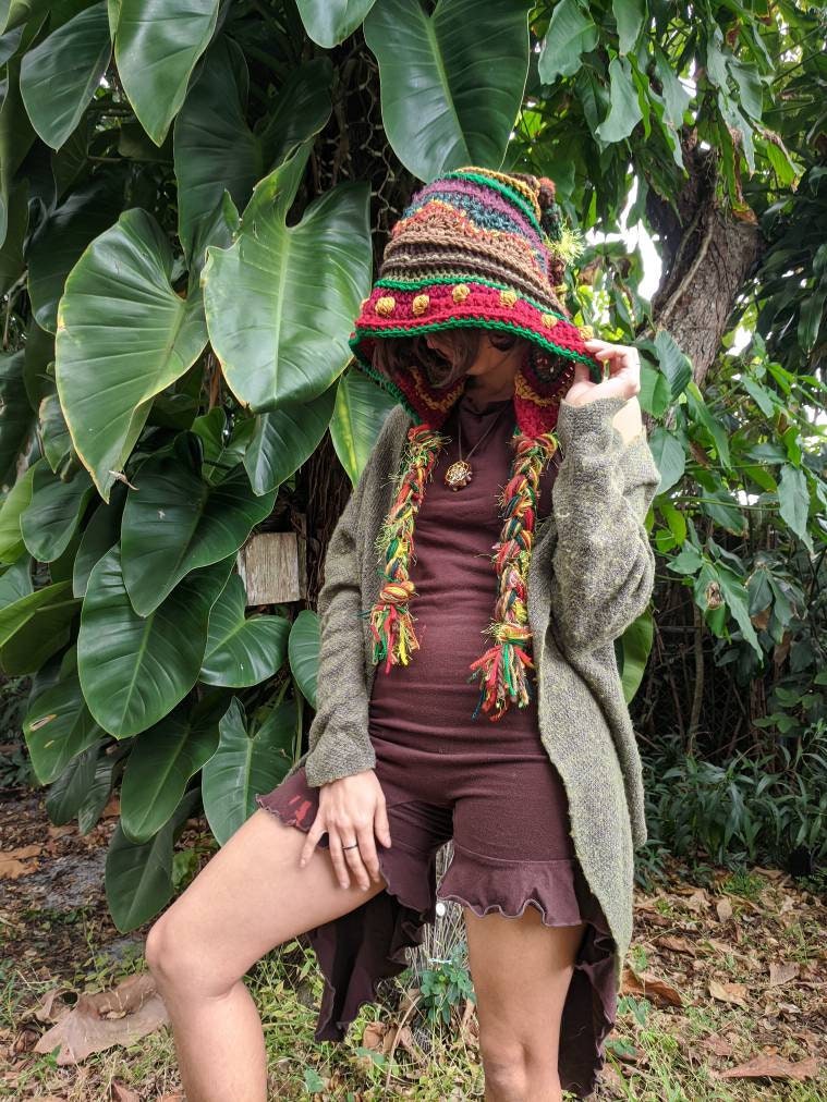 PATTERN: Fae Elf Hood / Long Pointed Hood / Freeform Crochet - Etsy ...